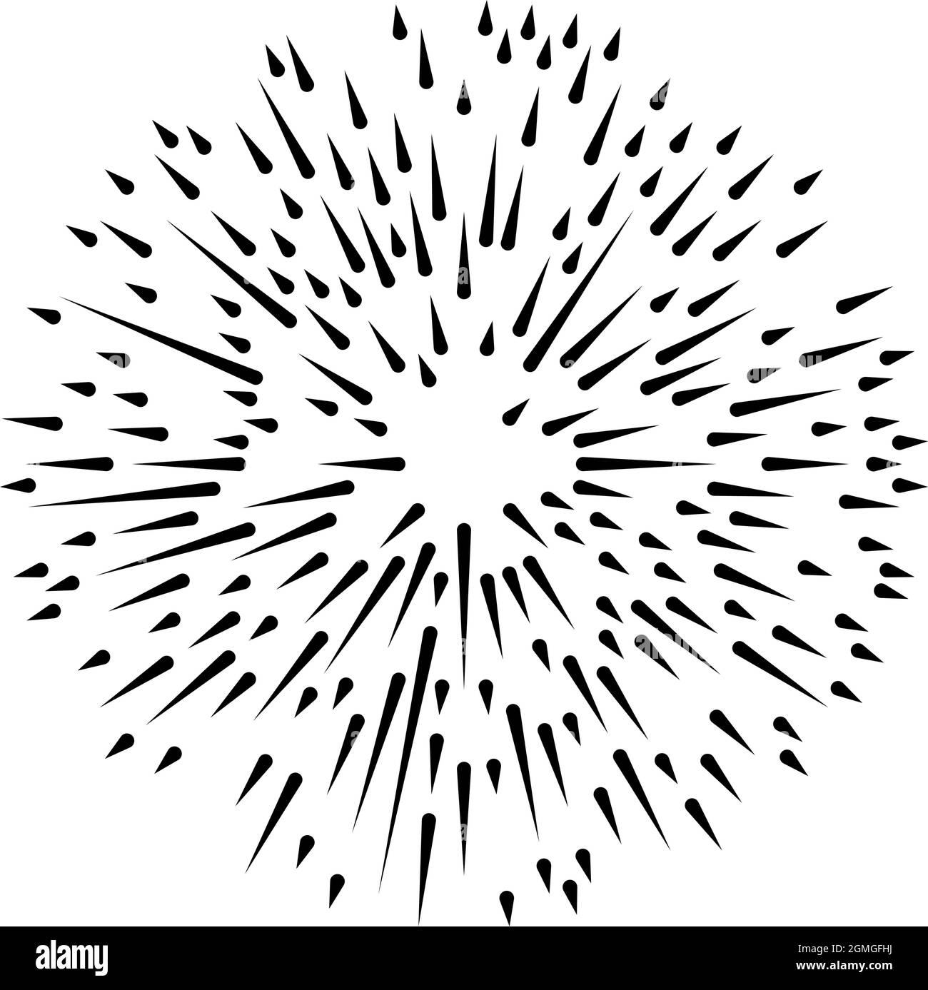 Radial, radiating lines. Radiation, explosion, twinkle, glare and glint ...
