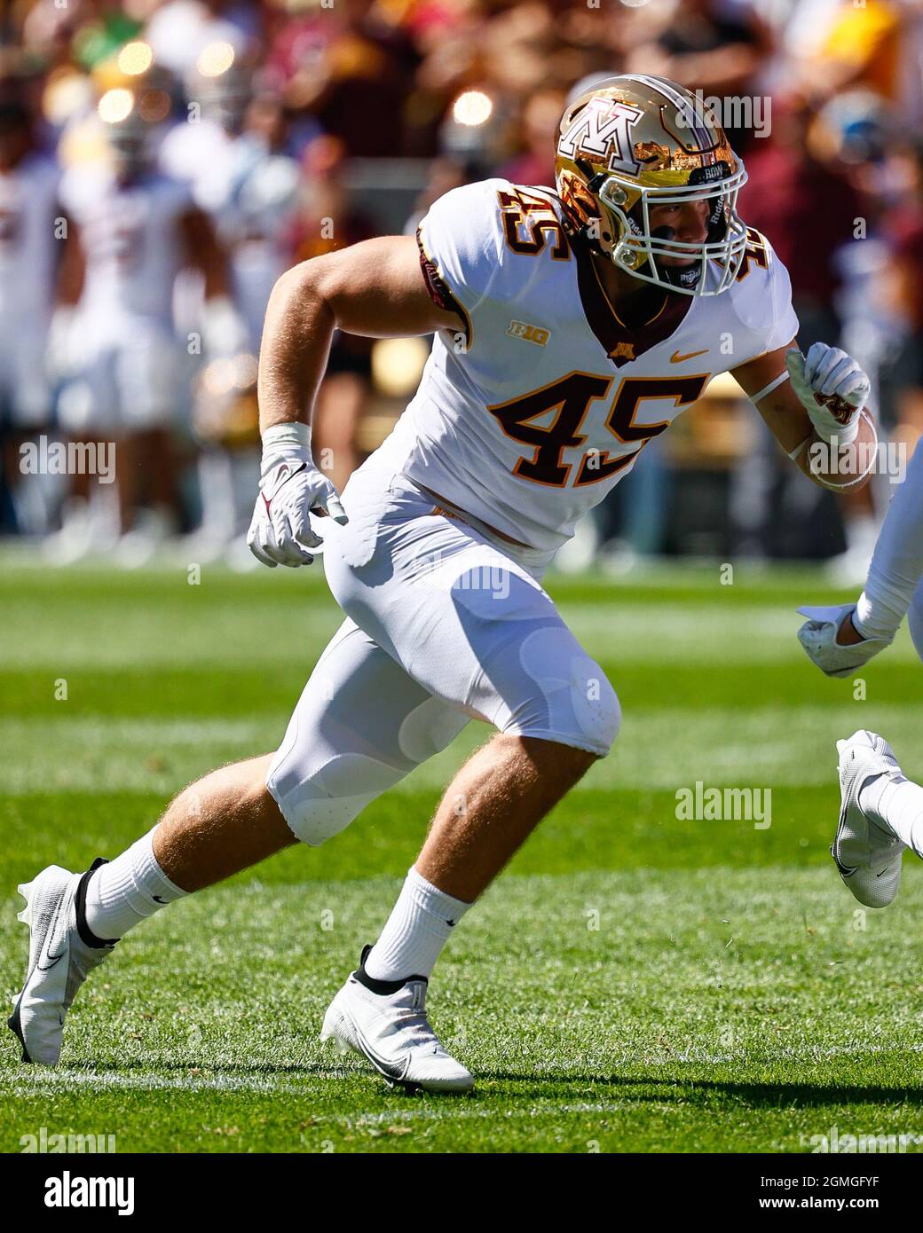 Boulder, CO, USA. 18th Sep, 2021. Minnesota Golden Gophers linebacker ...