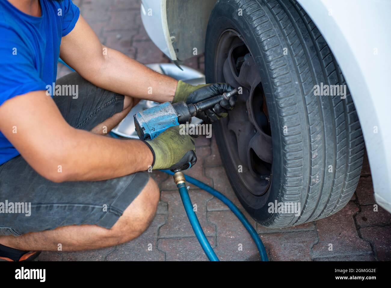 Exploded tire hi-res stock photography and images - Alamy