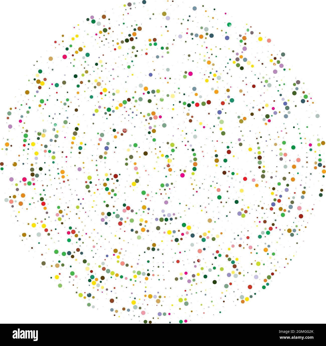 Colorful, colored random circles, dots, speckles and freckles ...