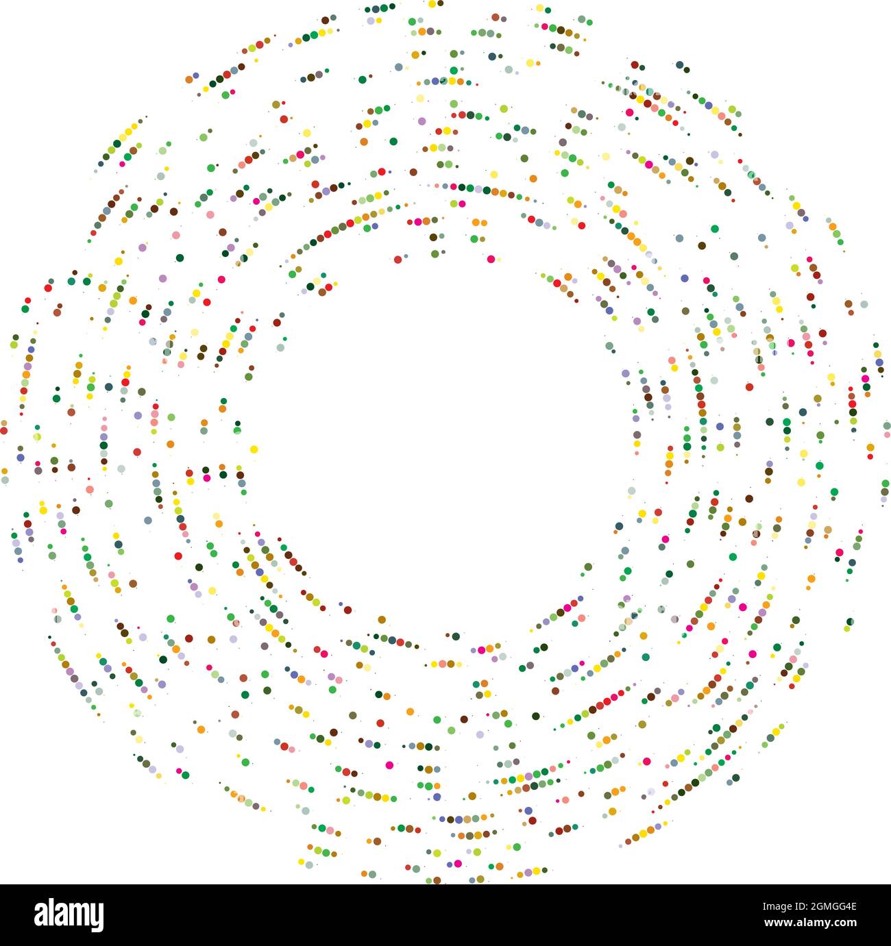 Colorful, colored random circles, dots, speckles and freckles ...