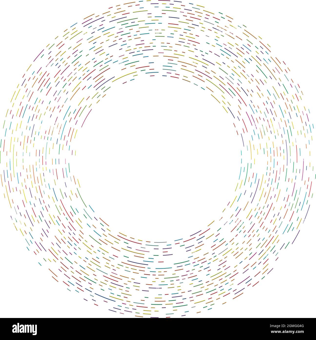 Colorful circular, concentric segmented circles. Radial, radiating ...