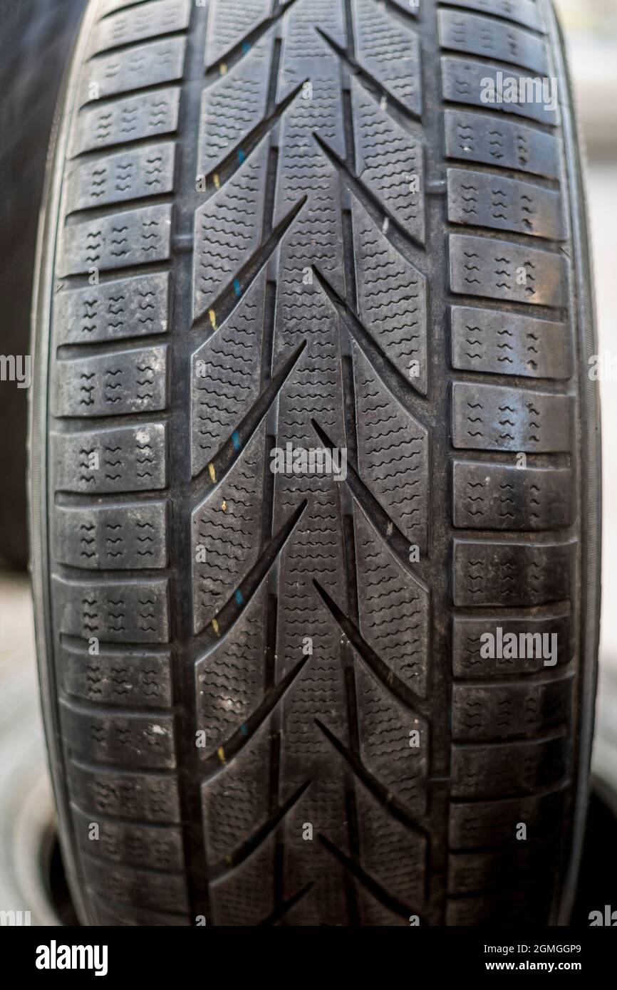 Patterns of a car tire Stock Photo - Alamy