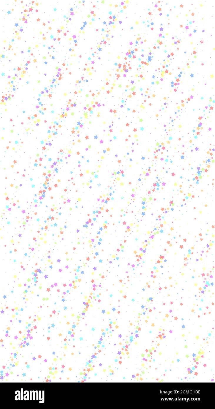 Festive sublime confetti. Celebration stars. Colorful stars small on ...