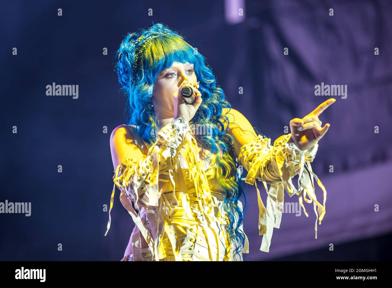 Las Vegas, USA. 17th Sep, 2021. Ashnikko performs on The Bacardi Stage ...