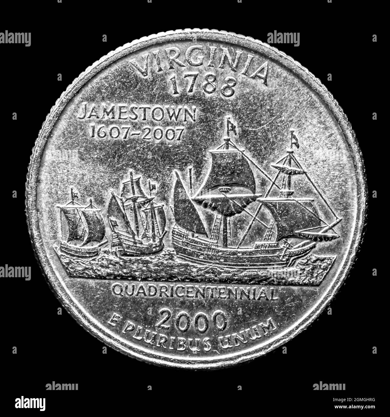 Virginia state quarter coin hi-res stock photography and images - Alamy