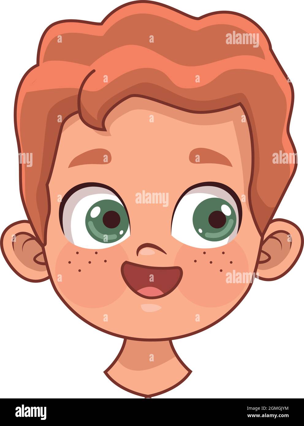 redhead little boy head Stock Vector Image & Art - Alamy