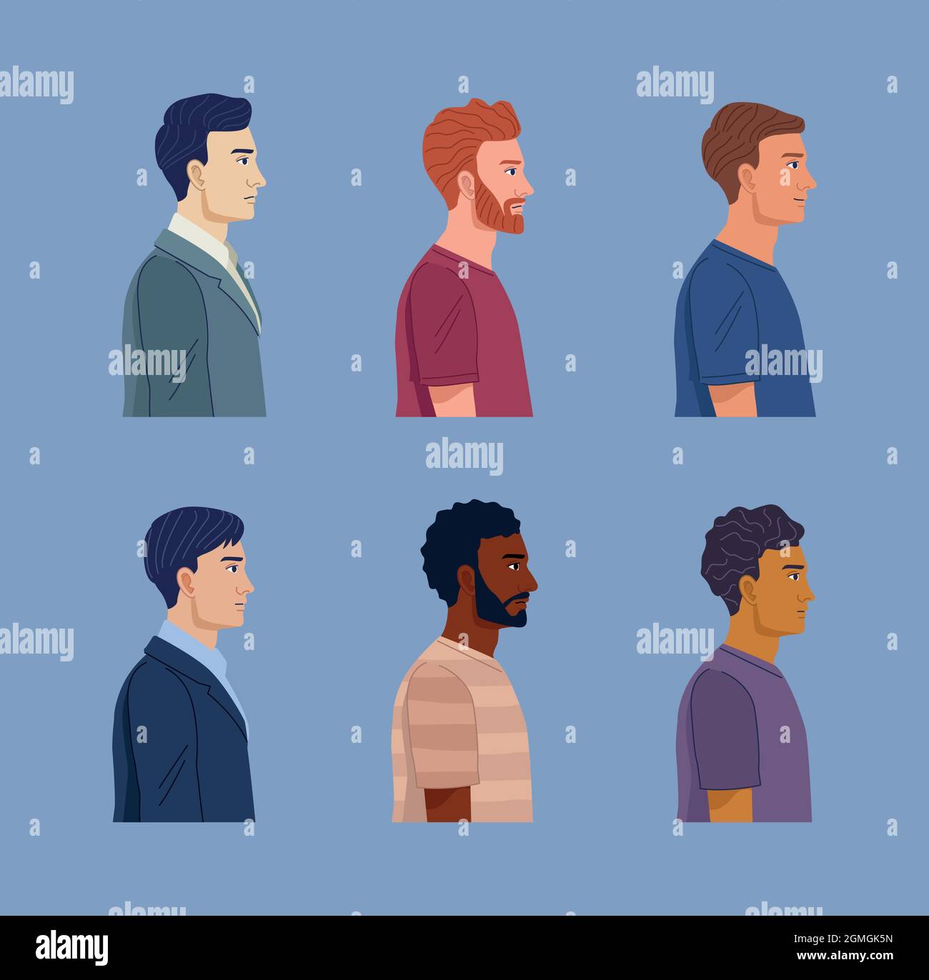 six diversity men Stock Vector Image & Art - Alamy