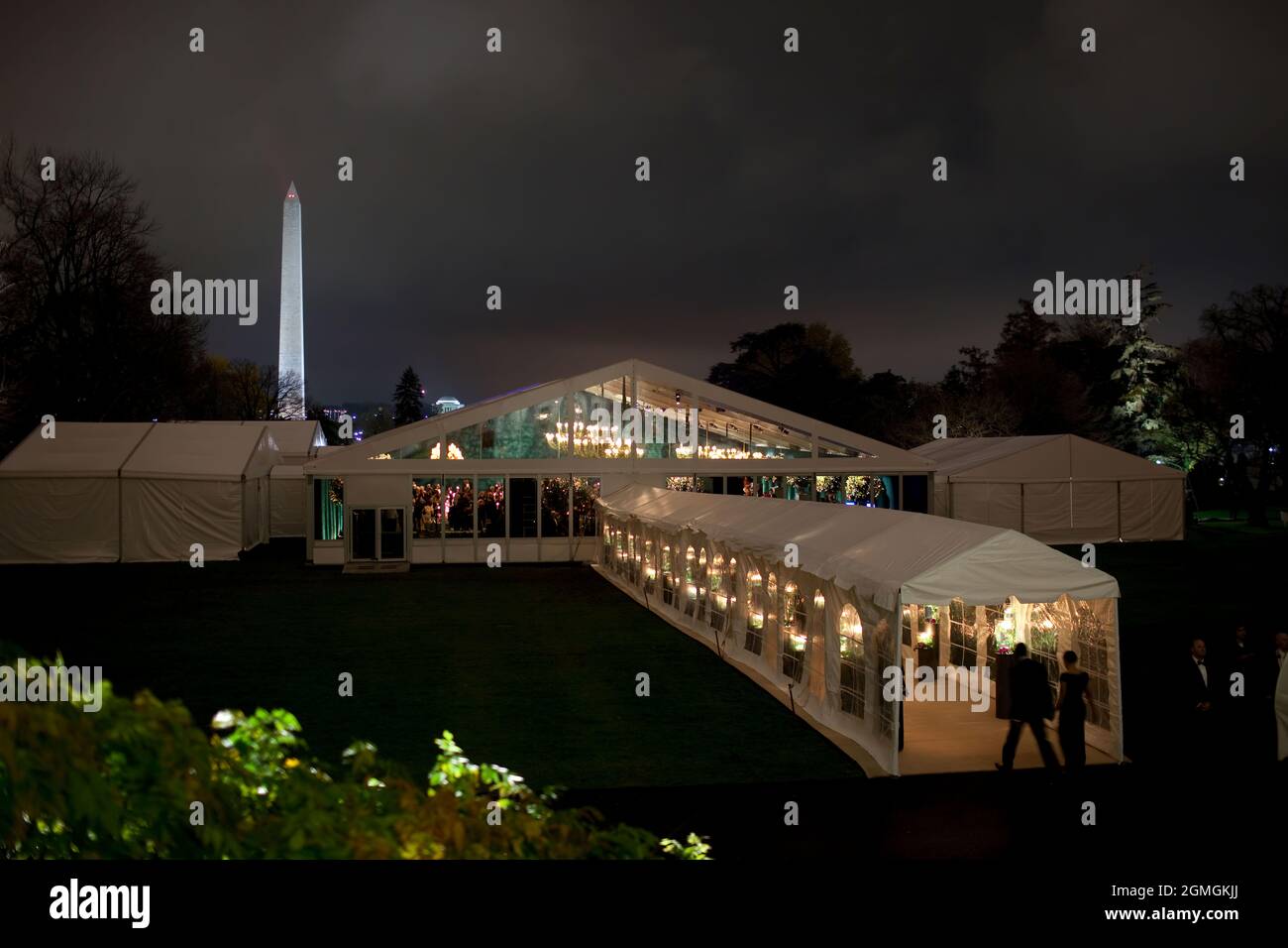 The tent on the South Lawn of the White House where President Barack ...