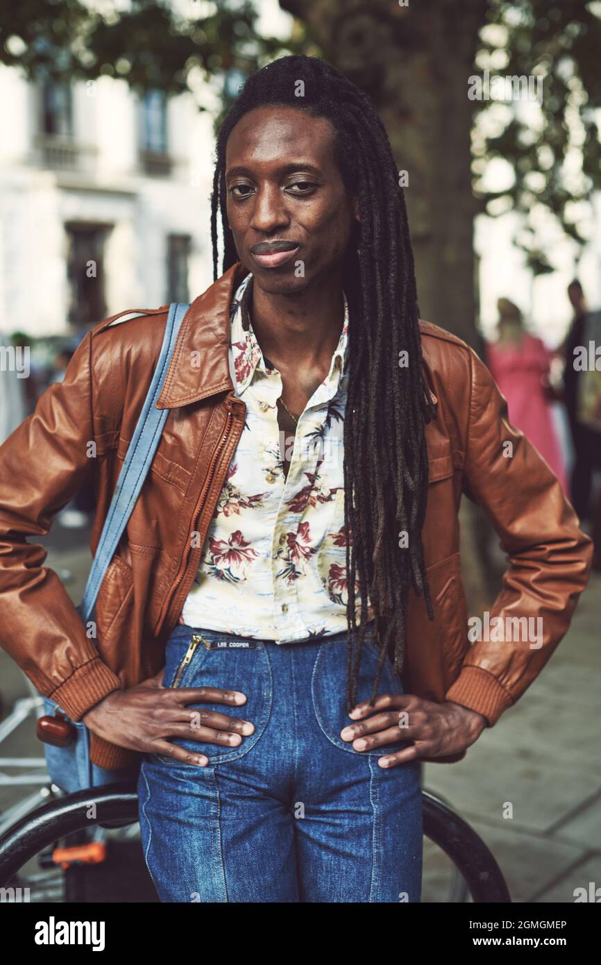 London, England - September 18th 2021: London Fashion Week Stock Photo ...