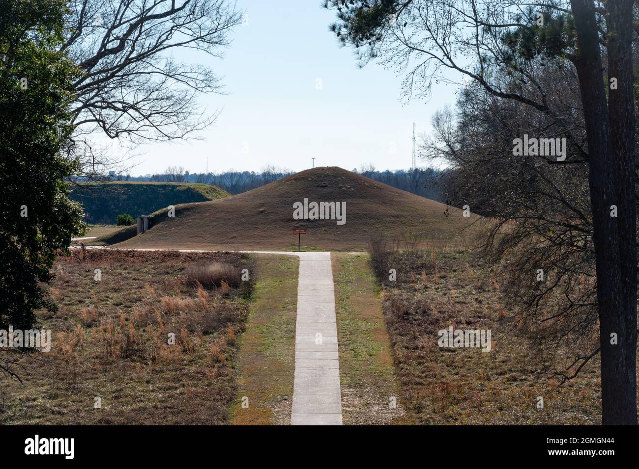 Ocmulgee Mounds National Historical Park in Macon, Georgia Stock Photo ...