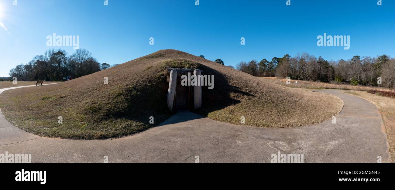 Ocmulgee Mounds National Historical Park in Macon, Georgia Stock Photo ...