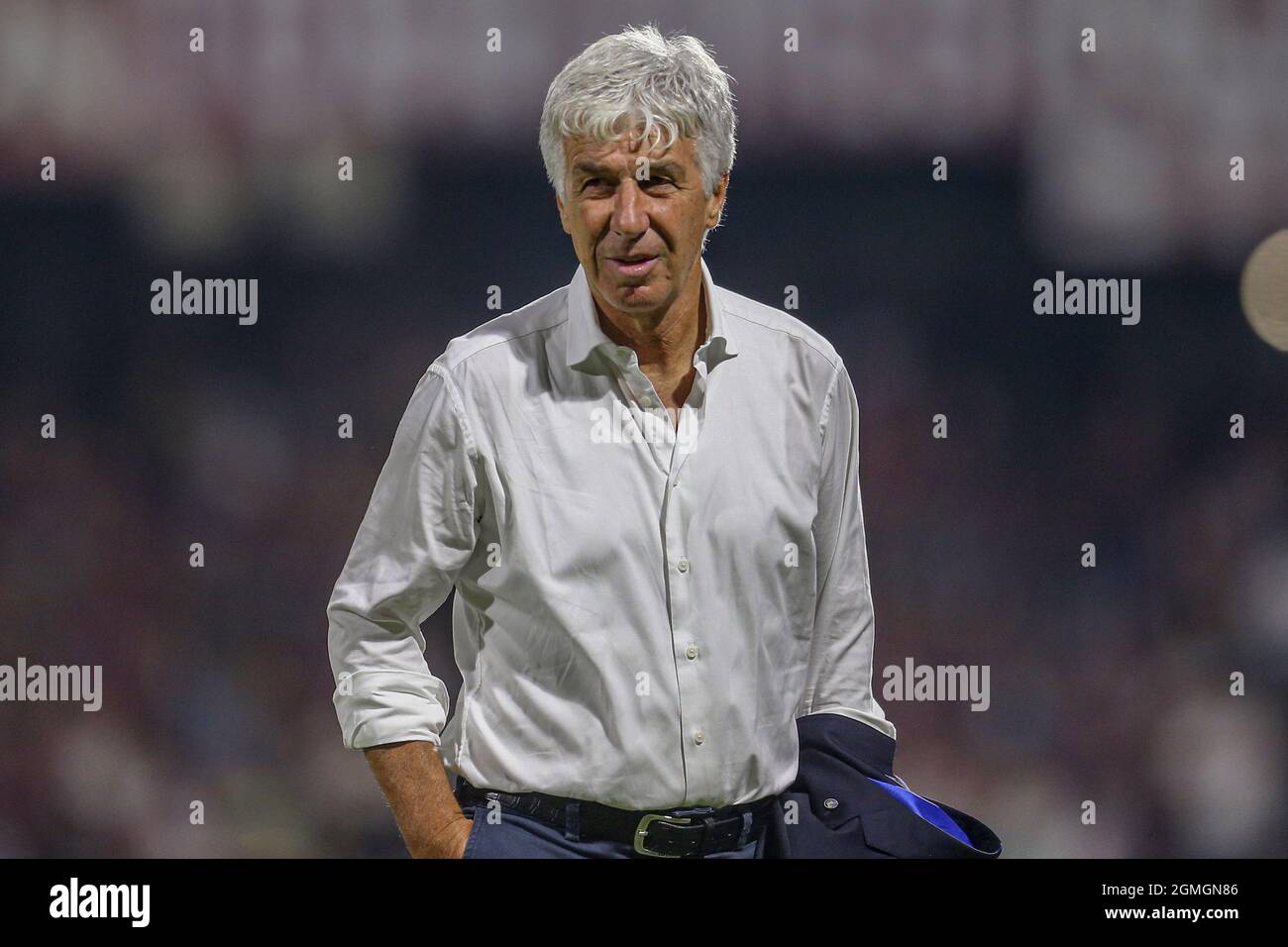 Atalanta's Italian coach Gian Piero Gasperini during the Serie A ...
