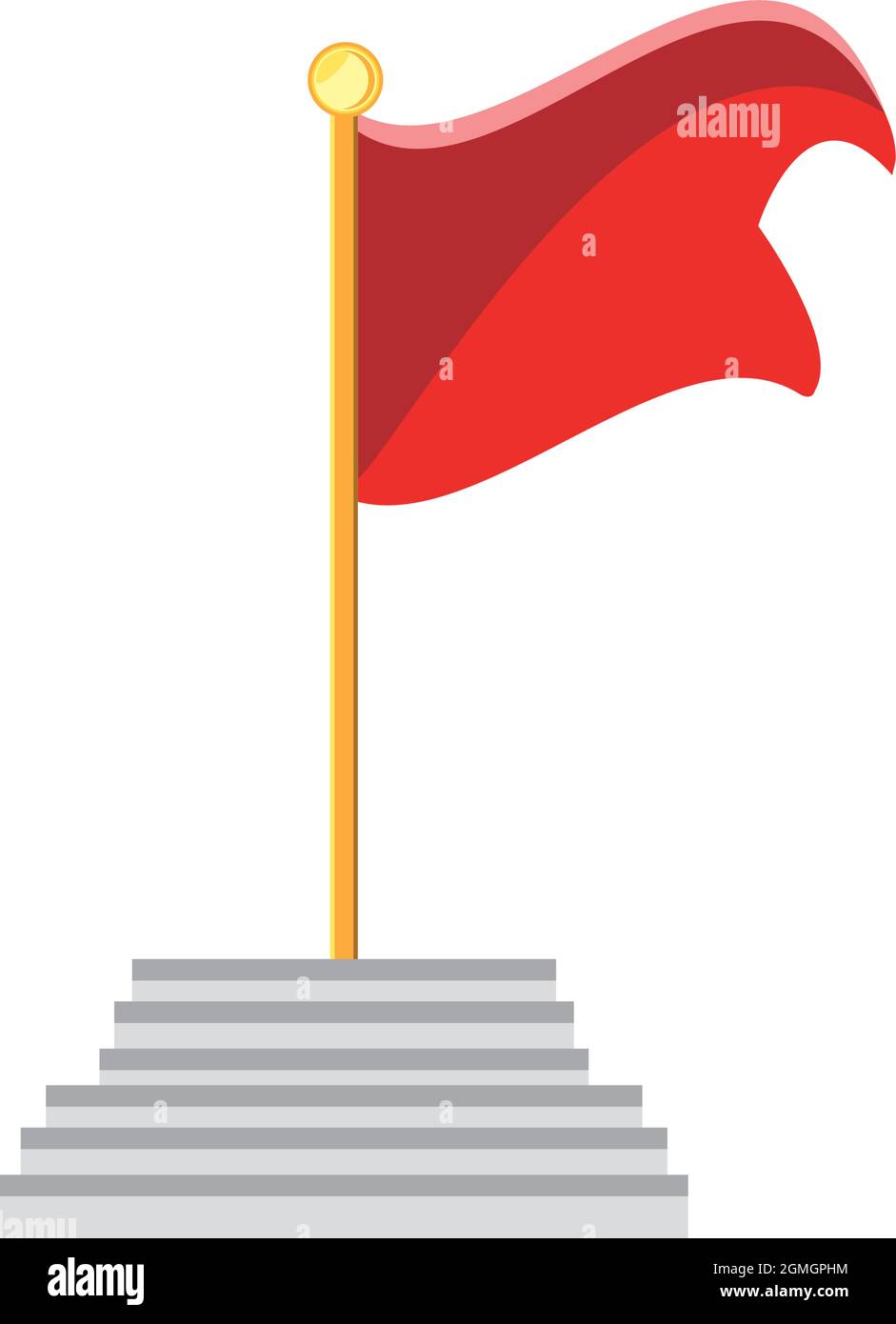 top stairs with flag Stock Vector Image & Art - Alamy