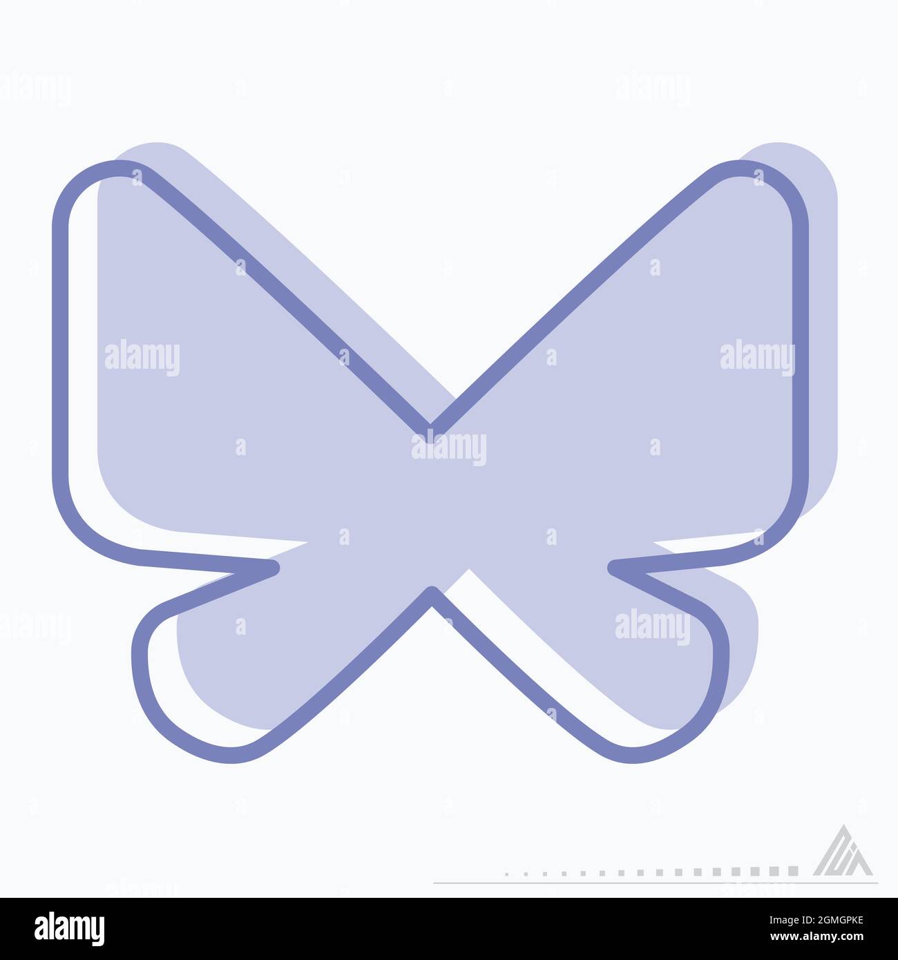 Icon Vector of Butterfly - Two Tone Style- Simple illustration ...