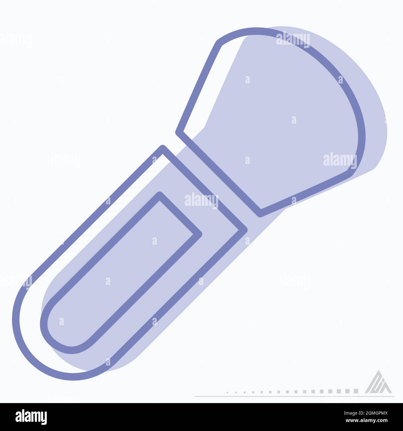 Icon Vector of Brush Large - Two Tone Style- Simple illustration ...