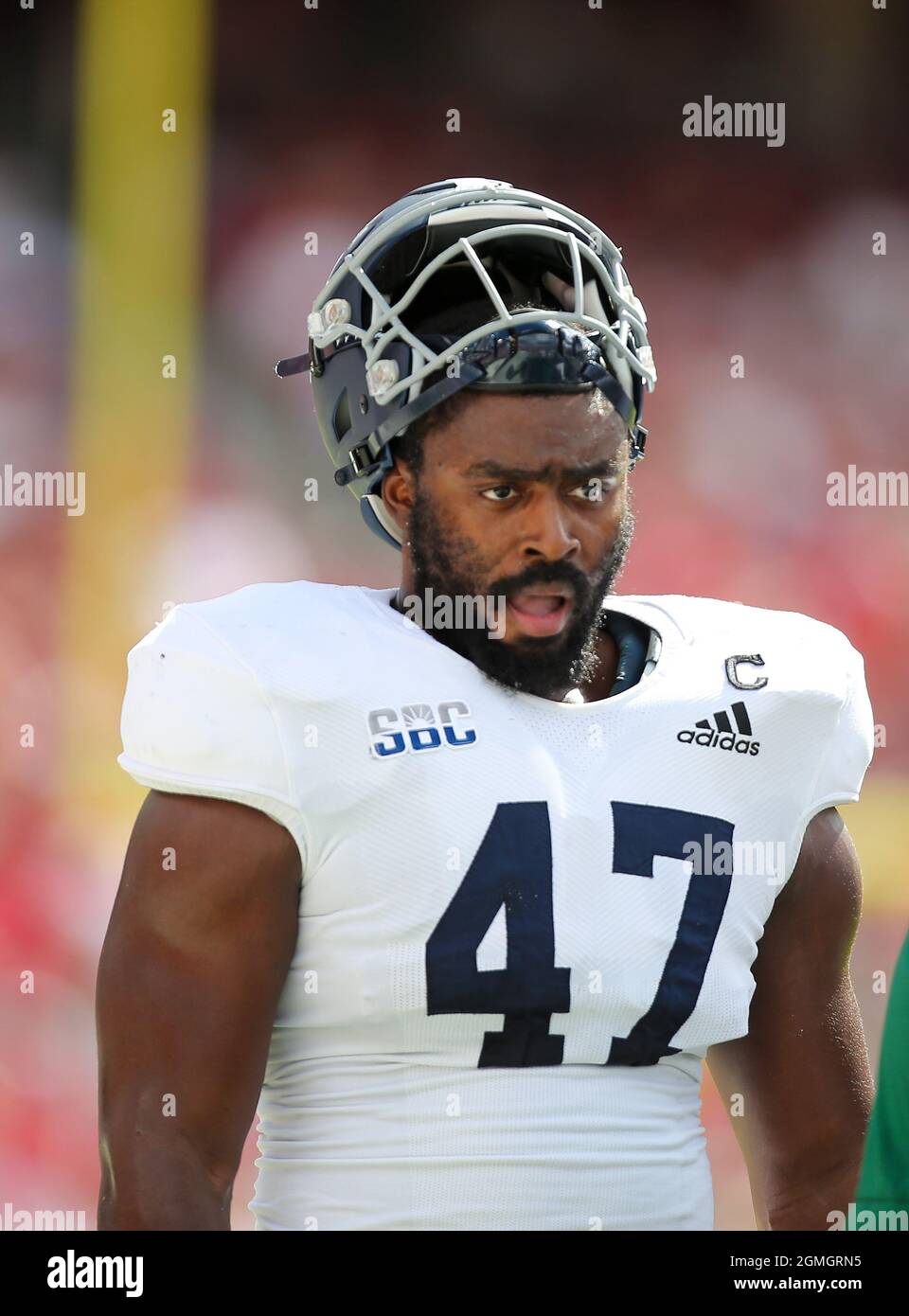 September 18, 2021: Randy Wade #47 Georgia Southern outside linebacker ...