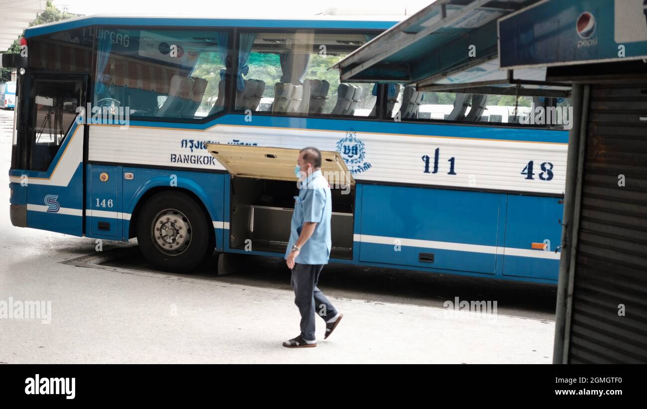 Bus Driver Sukhumvit Road Bangkok Bus Terminal Eastern aka Ekkamai Bus ...