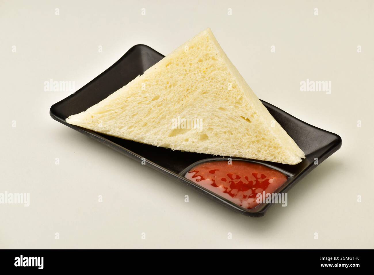 Sandwich with Ketchup Isolated on White Background Stock Photo - Alamy