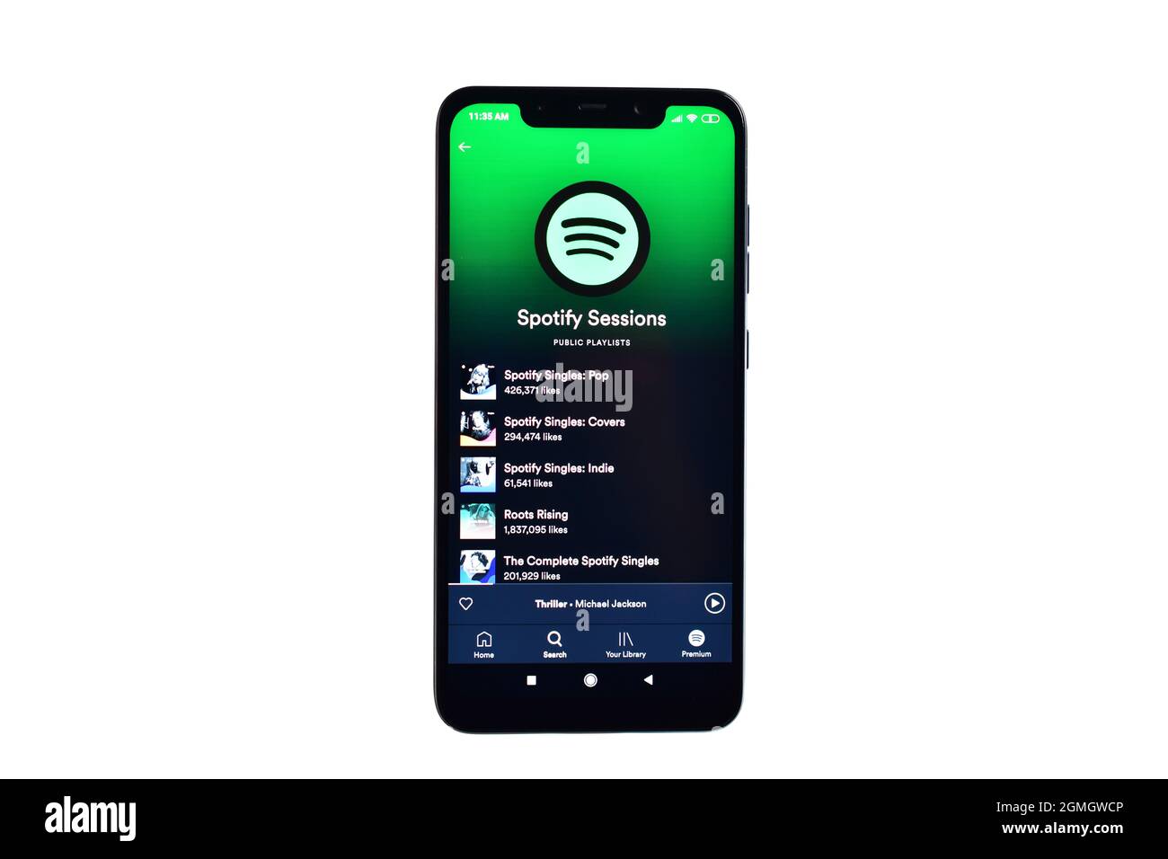 New Delhi, India, 29 November 2019:- Spotify Playlist on Smartphone ...
