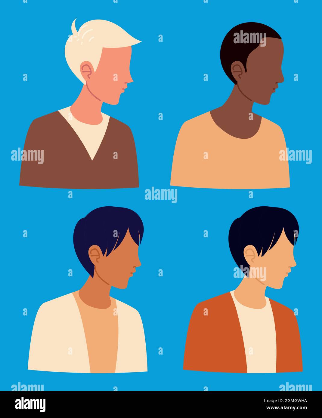 set of diverse men Stock Vector Image & Art - Alamy