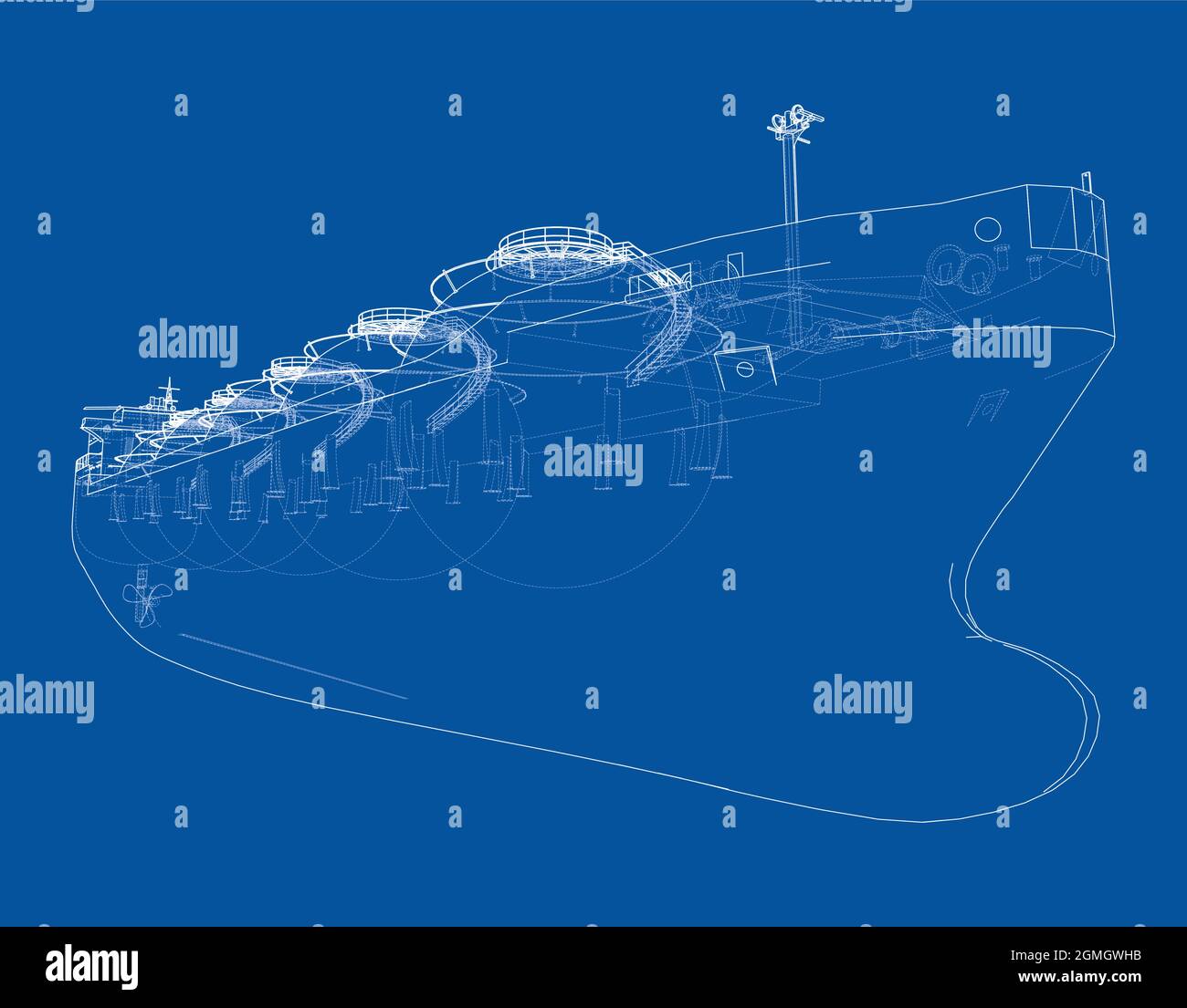 Large gas tanker or LNG carrier. Vector Stock Vector Image & Art - Alamy