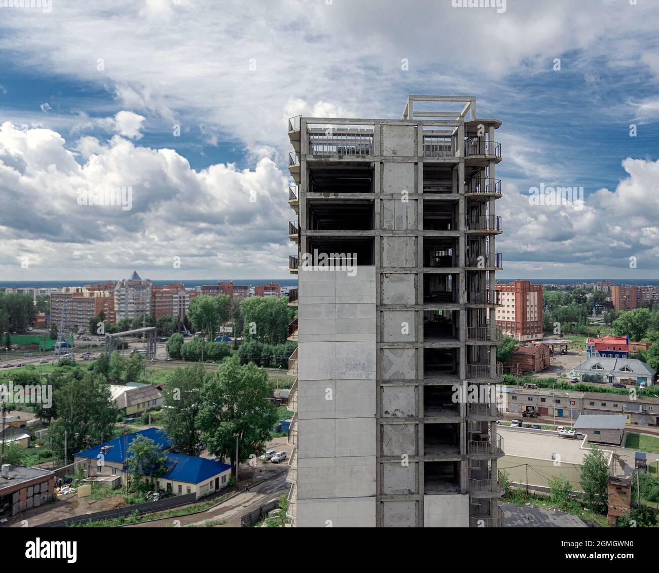 Unfinished building in a city Stock Photo - Alamy
