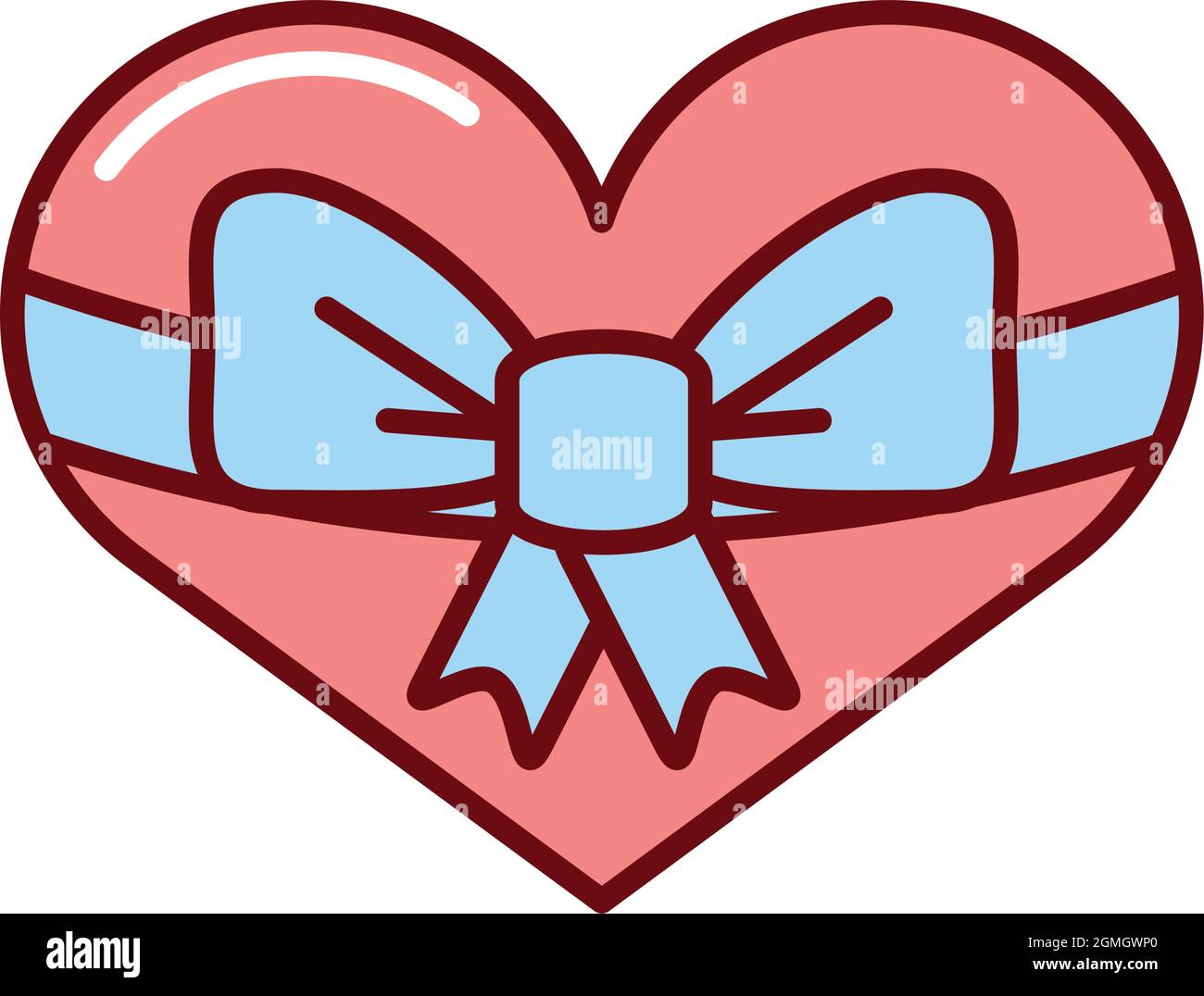 wrapped heart love Stock Vector Image & Art - Alamy