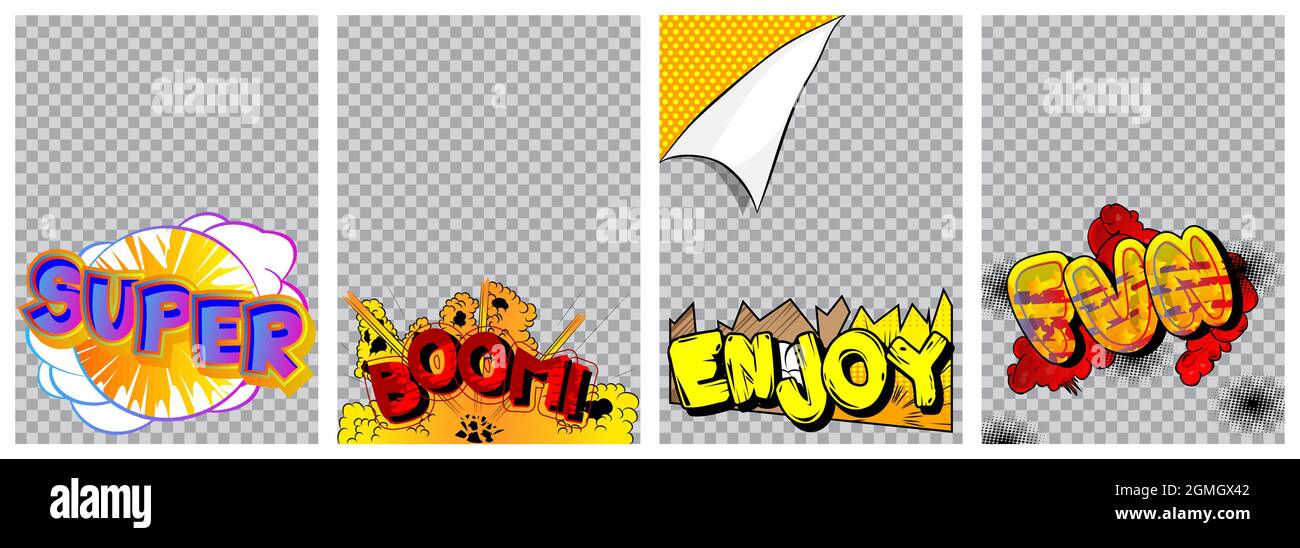 Comic Book Cover, Corporate Flyer Design Template Collection. Set of ...