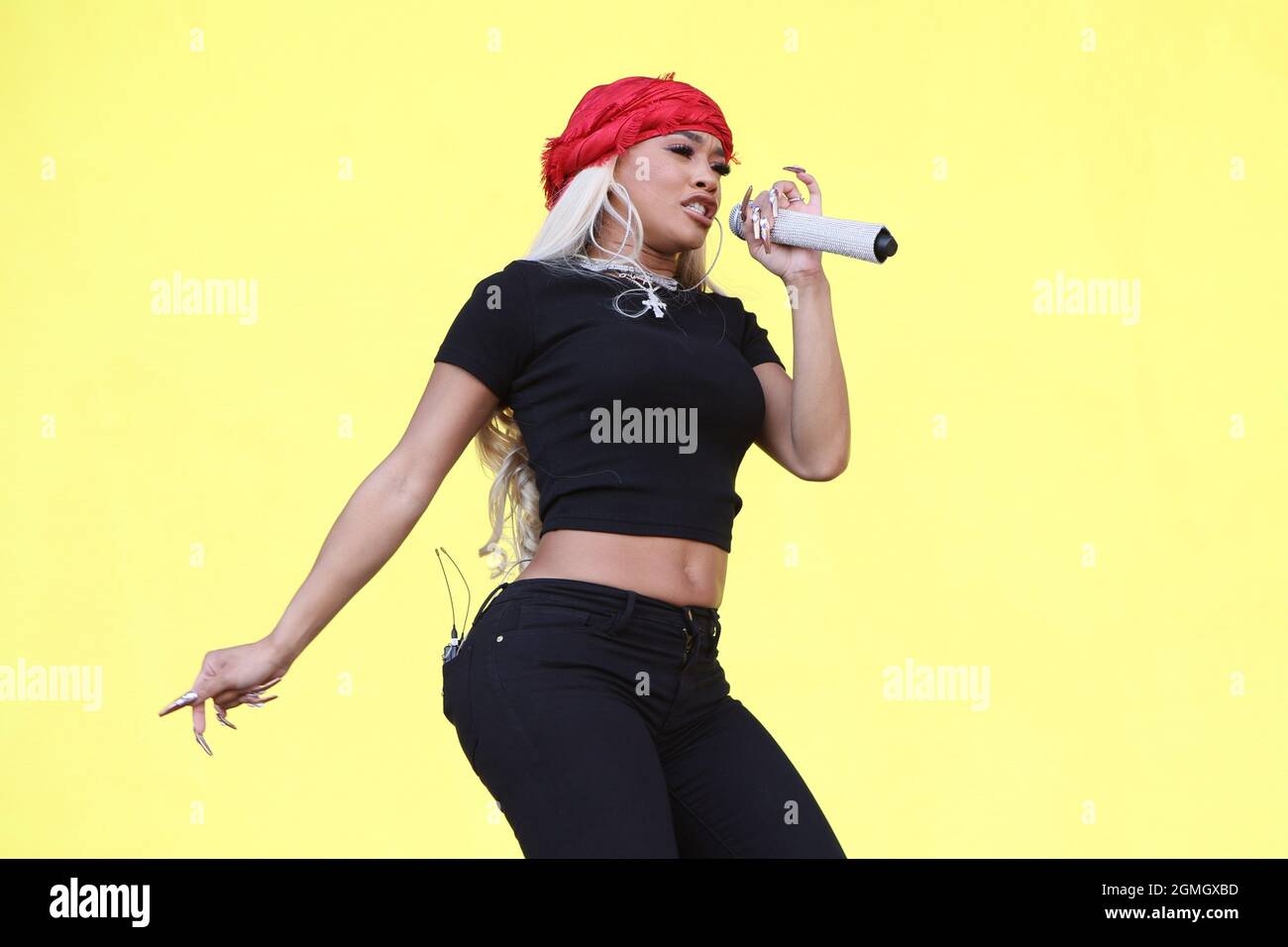 Las Vegas, United States. 18th Sep, 2021. Saweetie performs on stage ...