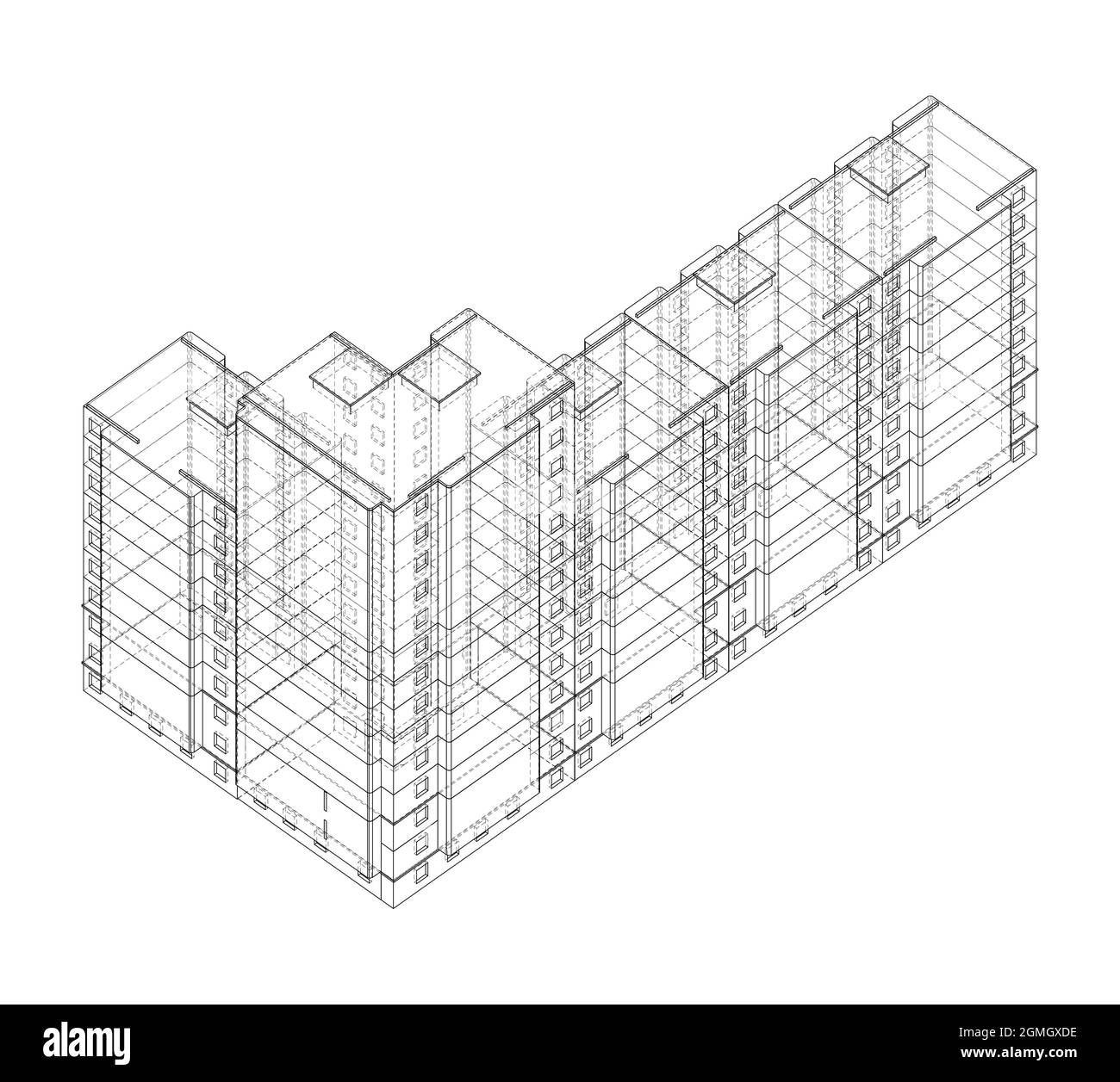 Vector multi-storey residential building Stock Vector Image & Art - Alamy
