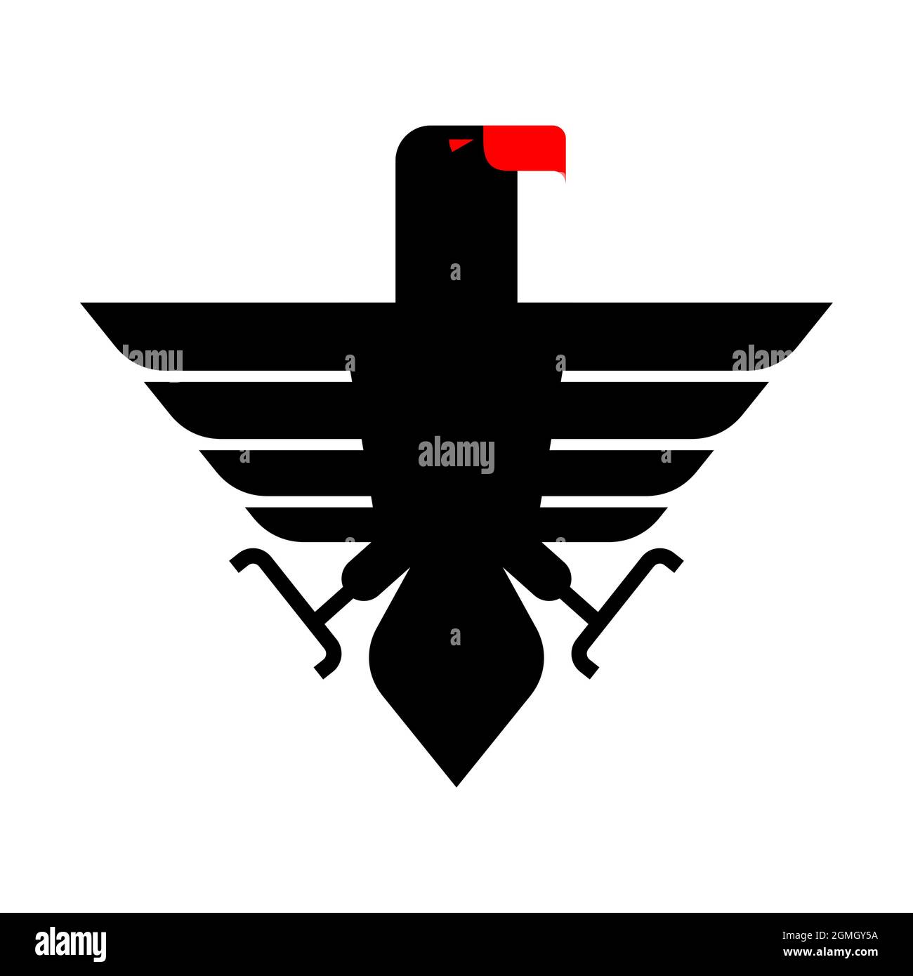 Eagle symbol. Black bird of prey sign. Hawk logo Stock Vector Image ...