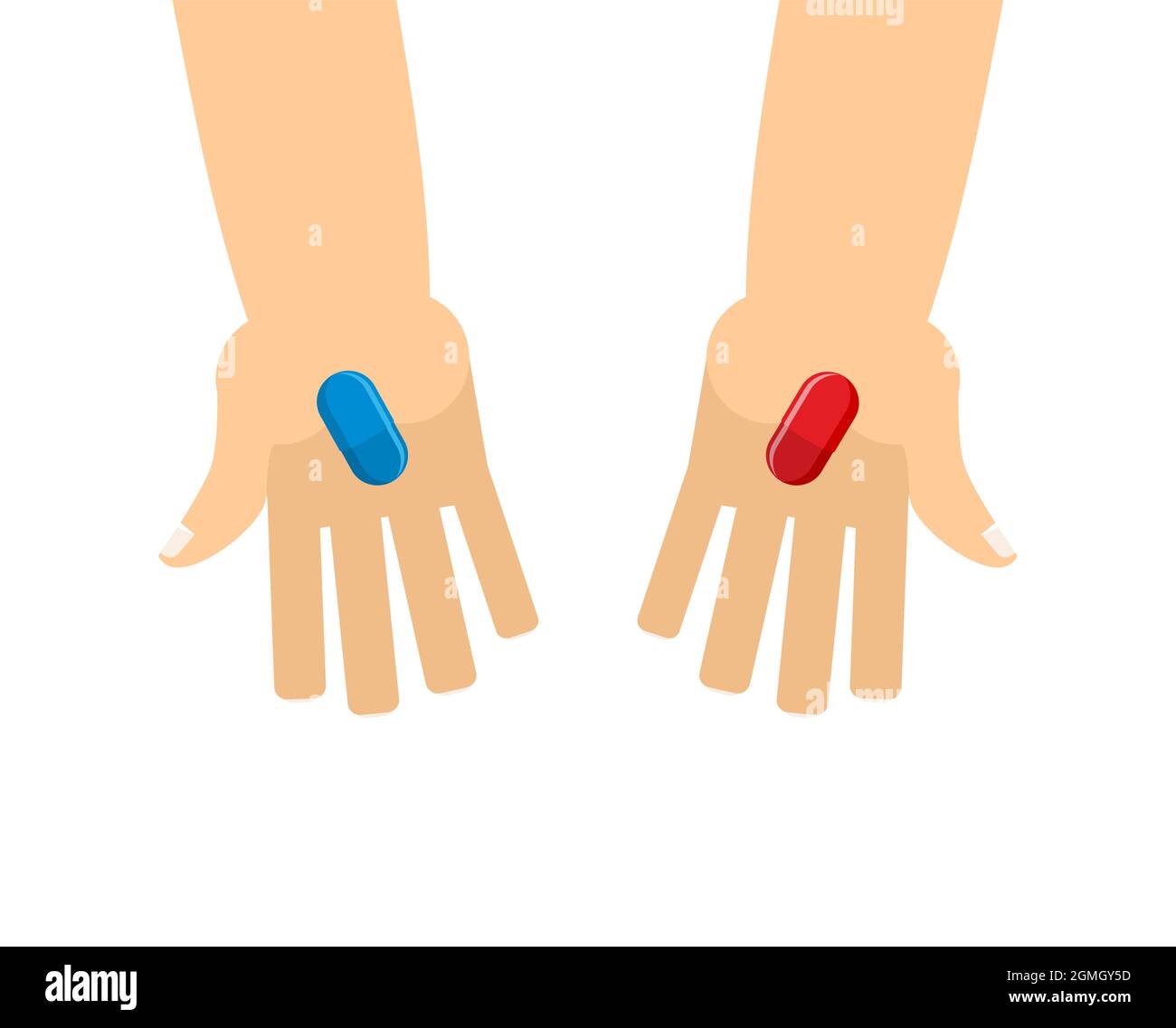 Blue red pill in Stock Vector Images - Alamy