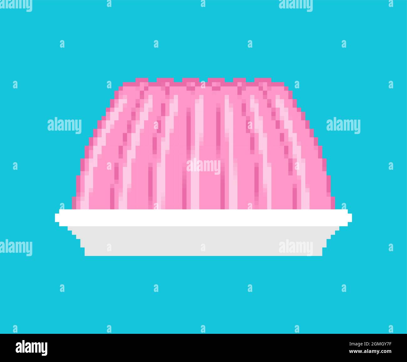 Jelly pixel art. pixelated jell. Sweetness 8 bit. vector illustration ...