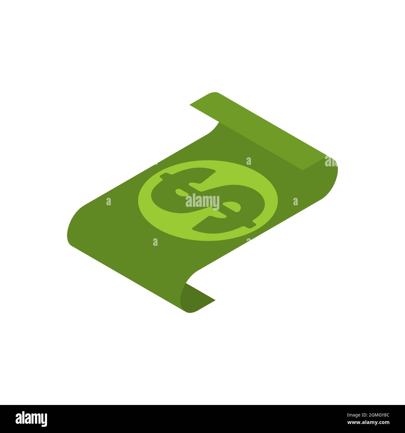 Dollar isolated. Paper money. Cash vector illustration Stock Vector ...