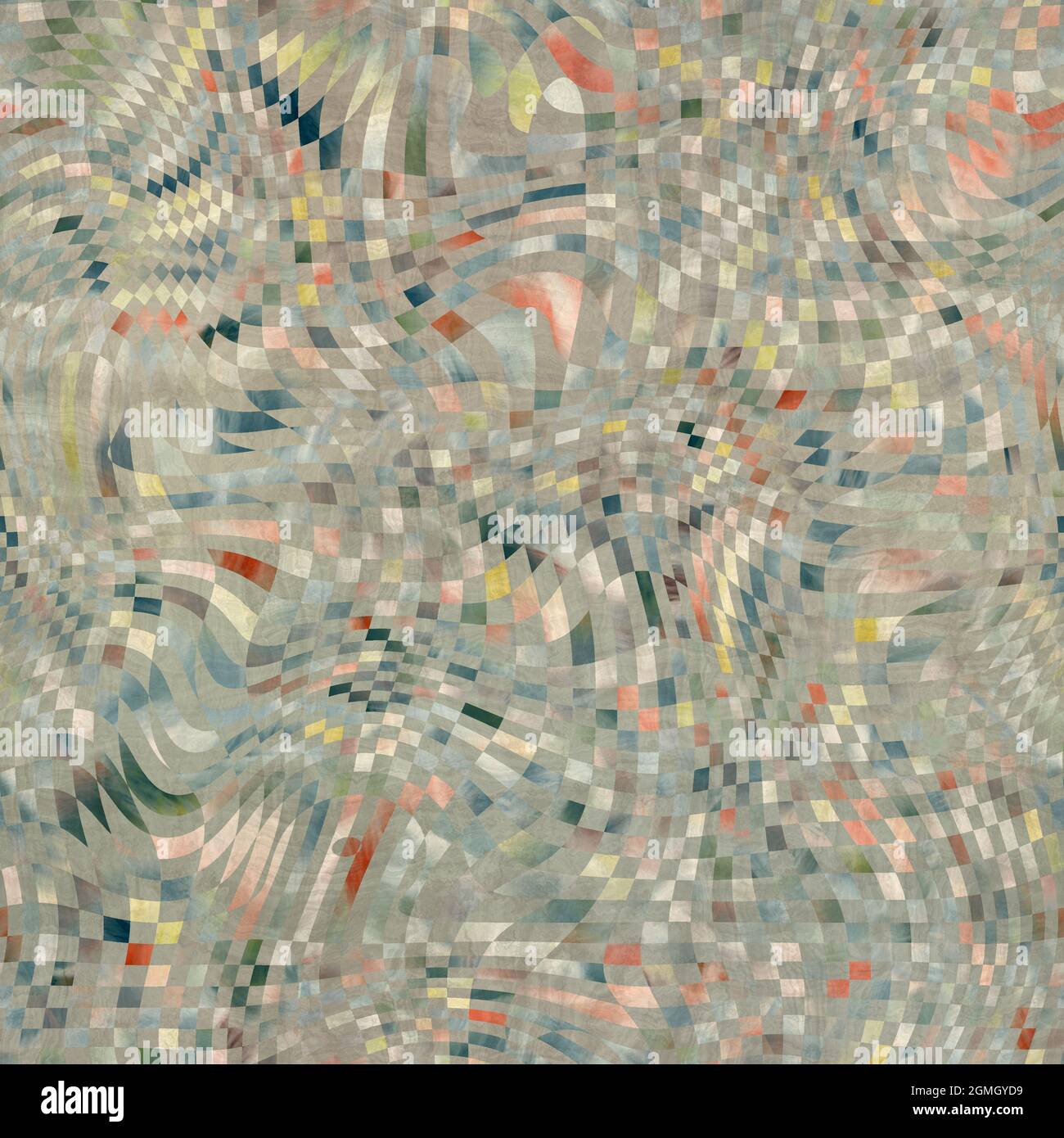 Seamless abstract wavy distorted check pattern for print Stock Photo ...