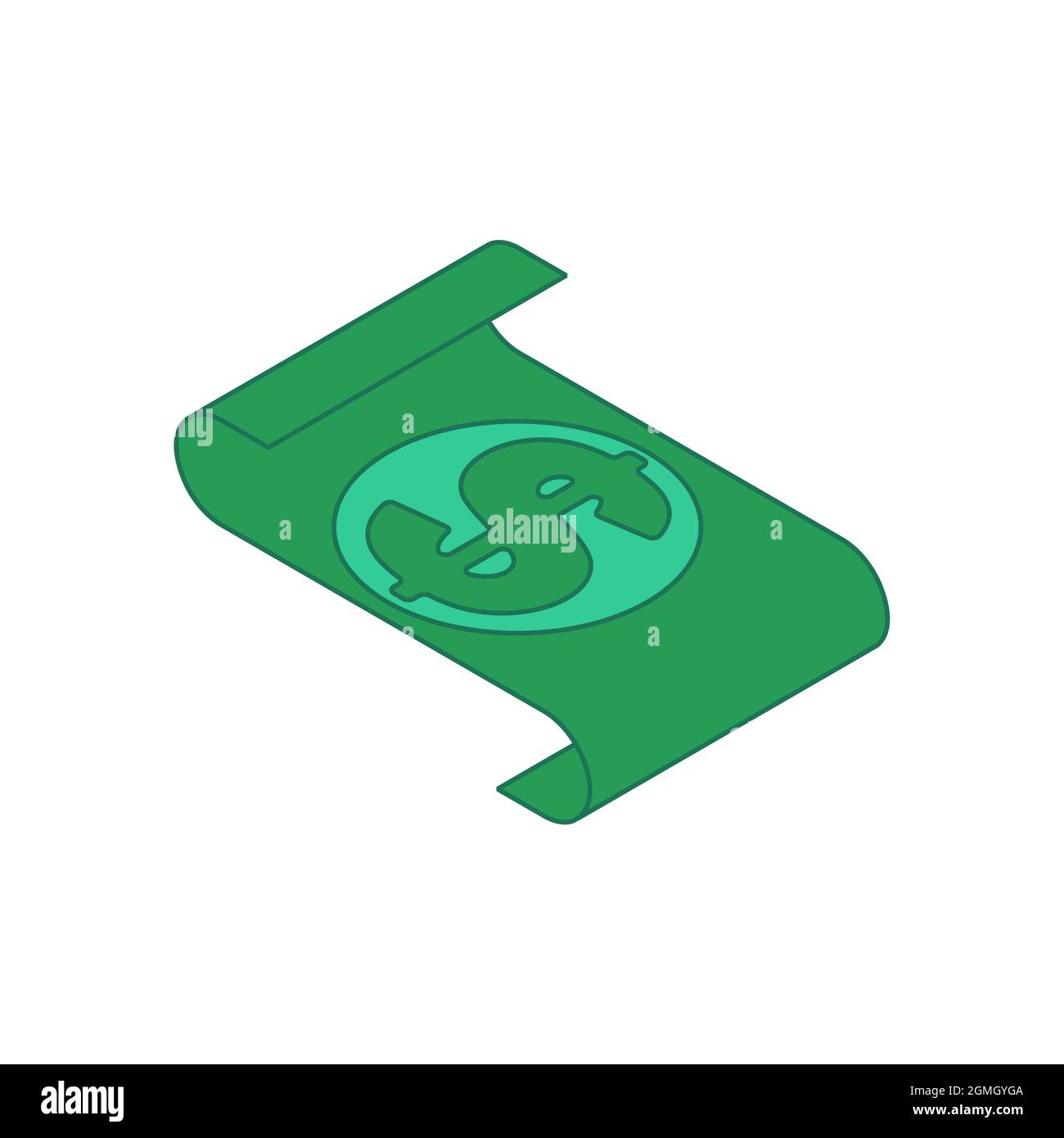 Dollar isolated. Paper money. Cash vector illustration Stock Vector ...