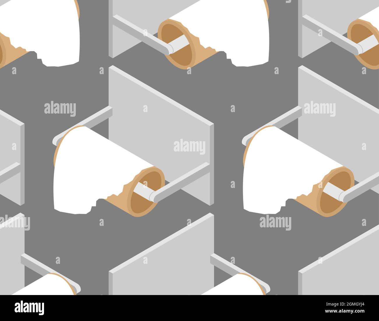 Last piece on toilet paper roll pattern seamless. latest sheet of ...