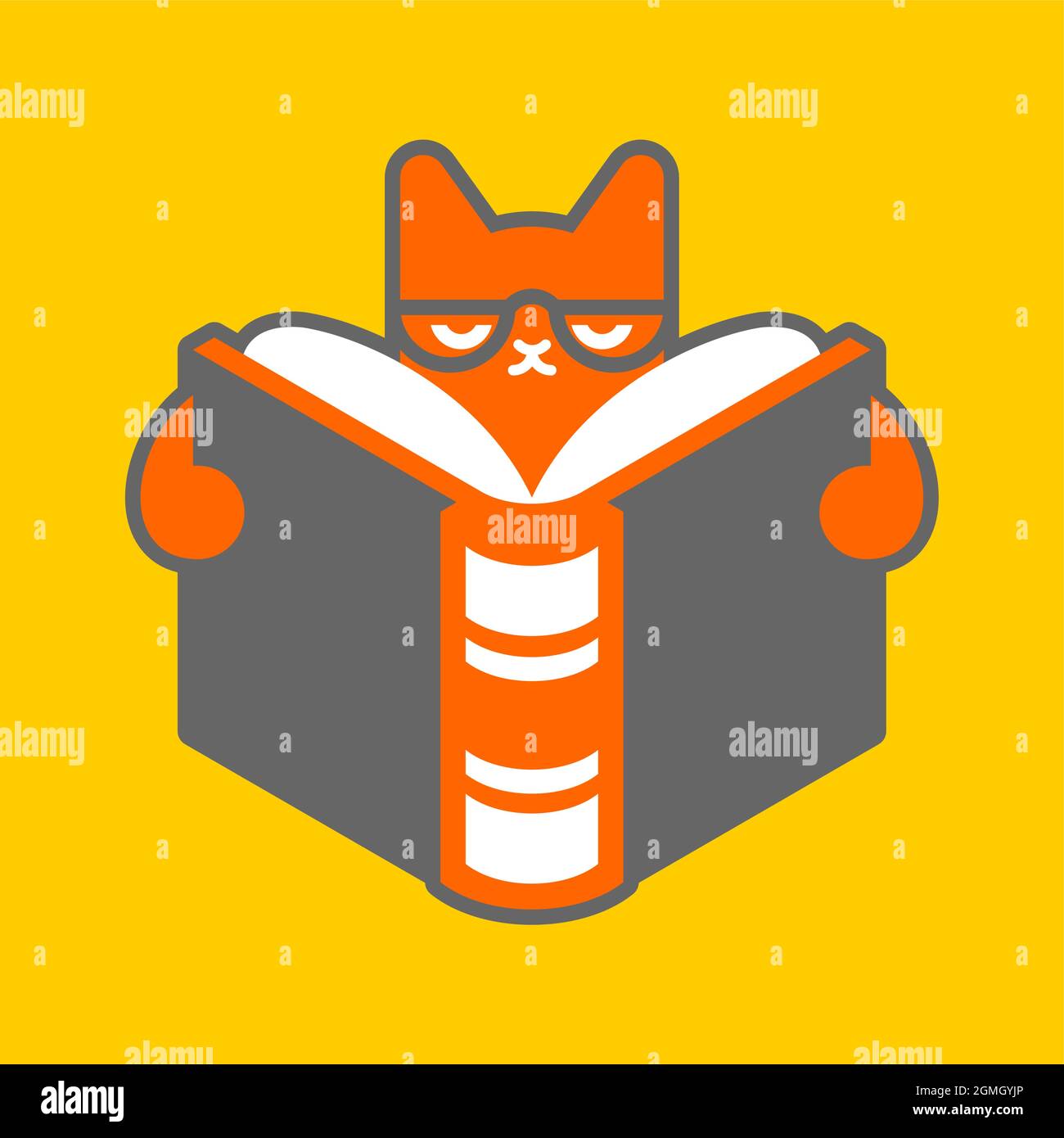 Cute smart kitten isolated book hi-res stock photography and images - Alamy