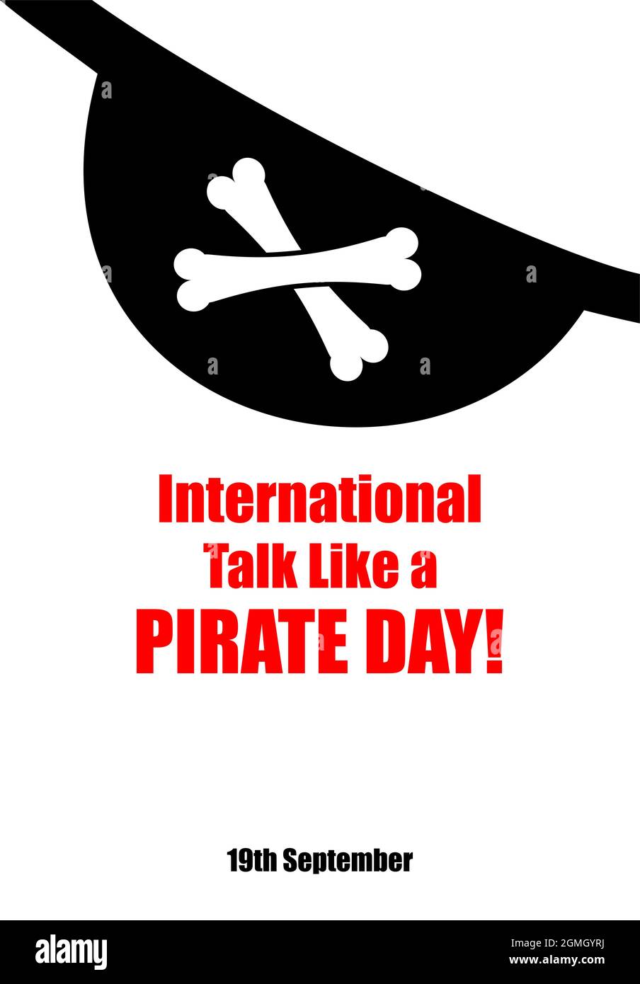 International Talk Like A Pirate Day. Poster for holiday. Pirate eye ...