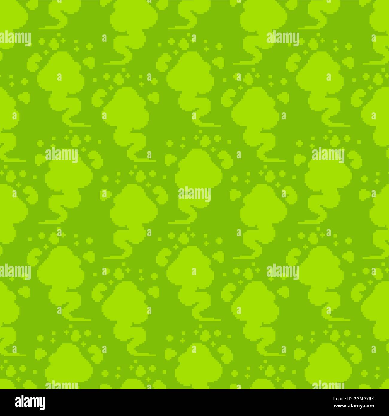 Fart pixel art pattern seamless. 8 bit green smoke gas background ...
