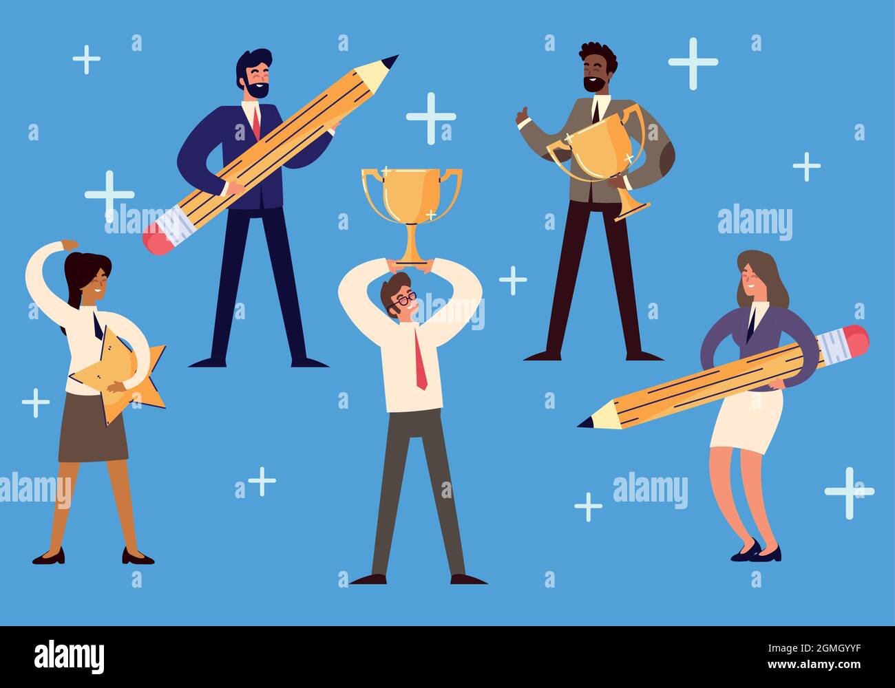 set of successful business people Stock Vector Image & Art - Alamy