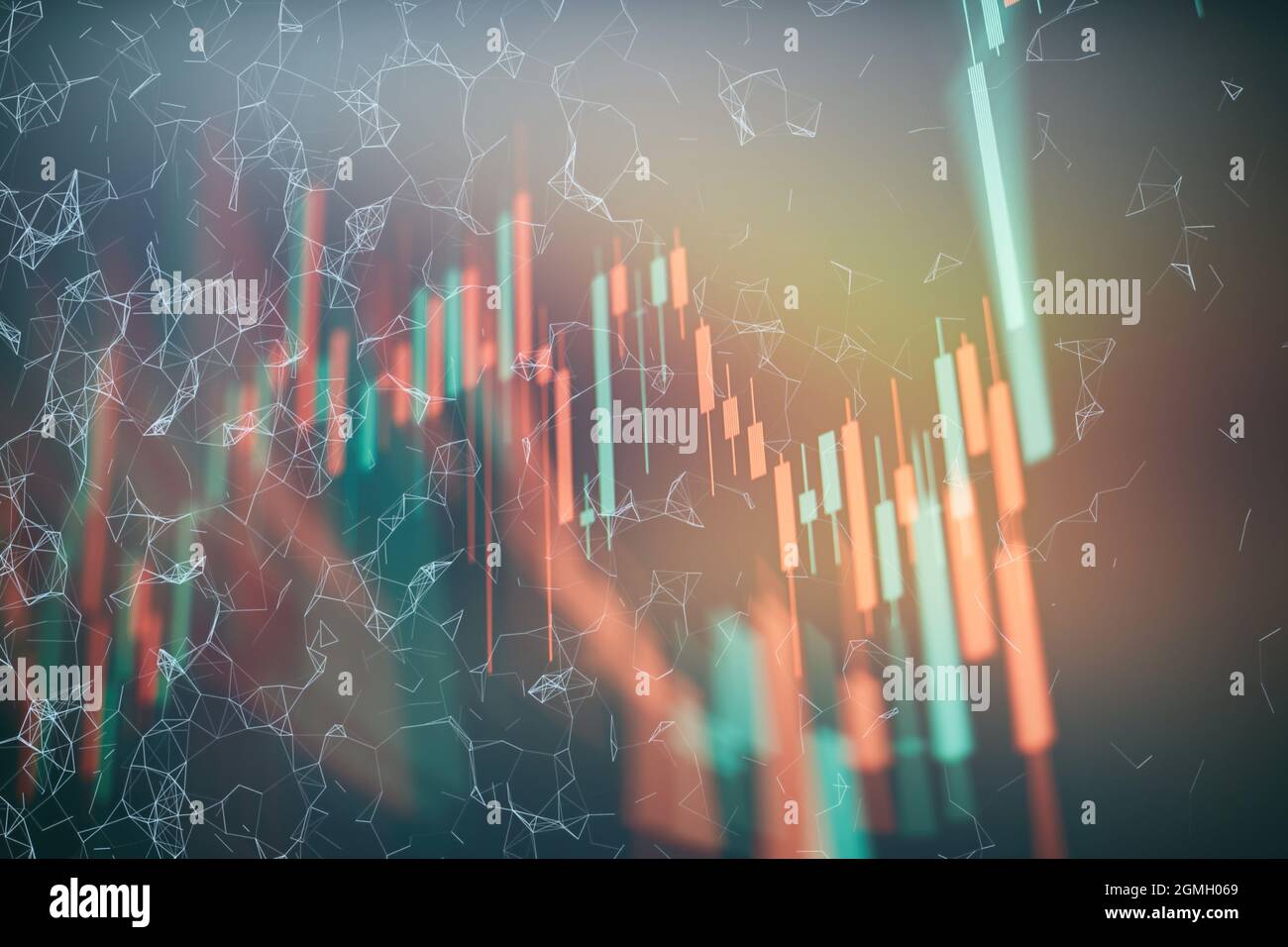Business graph background on a monitor which including of Market ...
