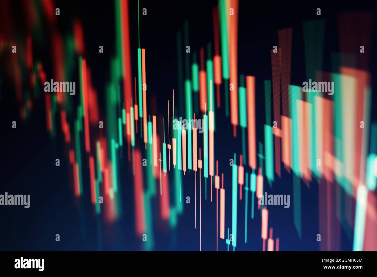 Business graph background on a monitor which including of Market ...