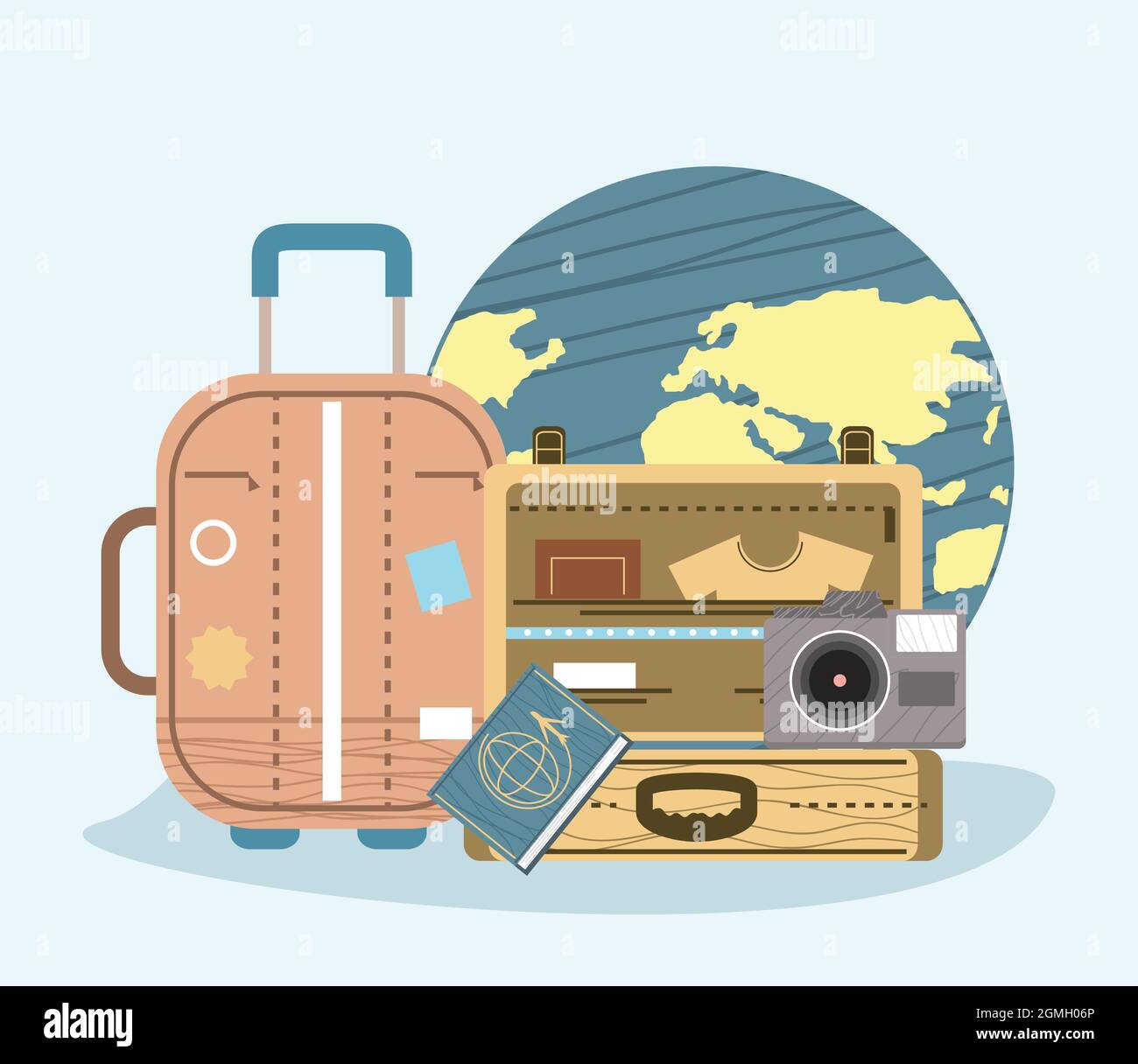 world with tourism icons Stock Vector Image & Art - Alamy