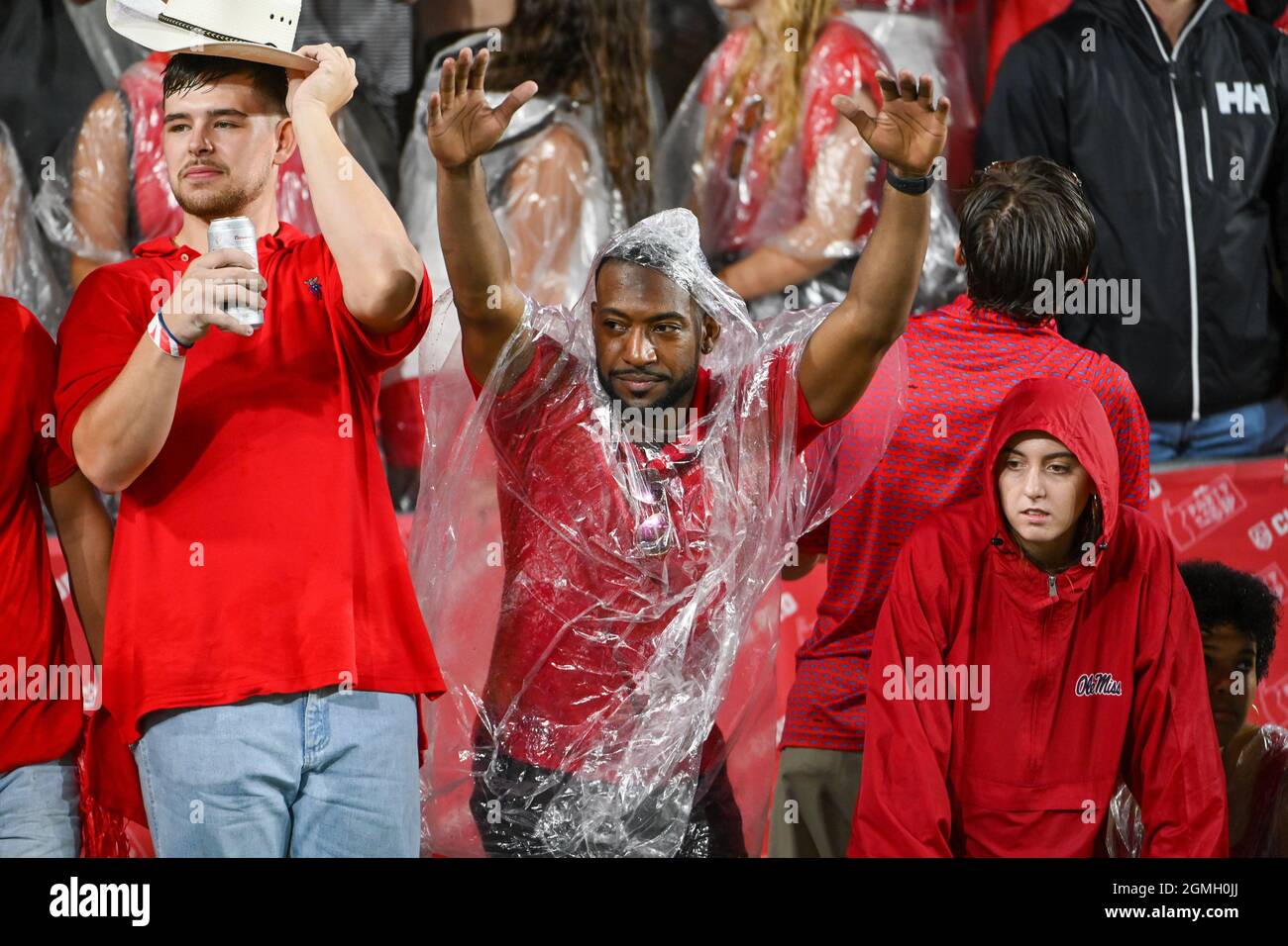 September 18, 2021: Ole' Miss fans cheer during the NCAA football game ...