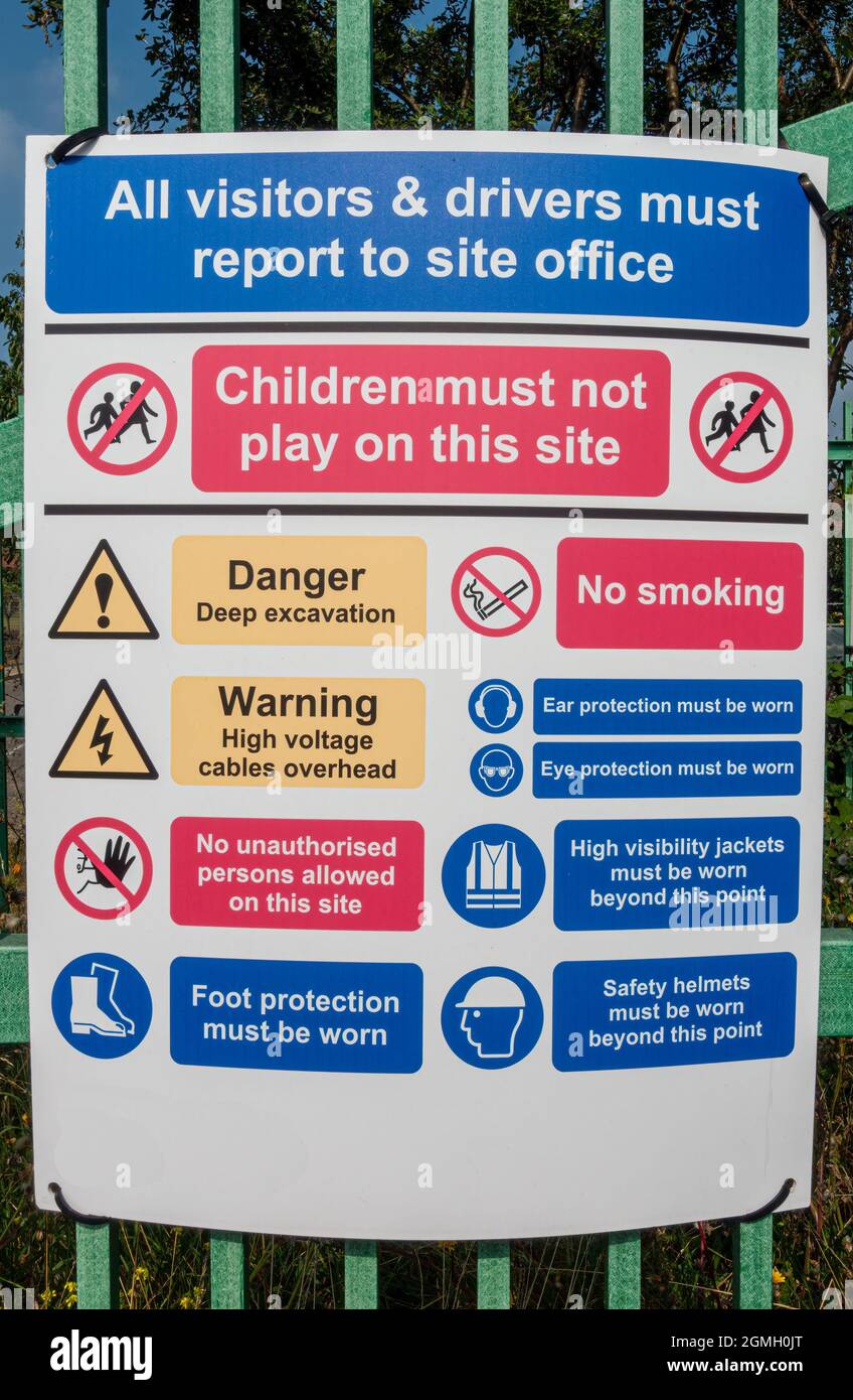 Safety and health signs workplace safety signs hi-res stock photography ...