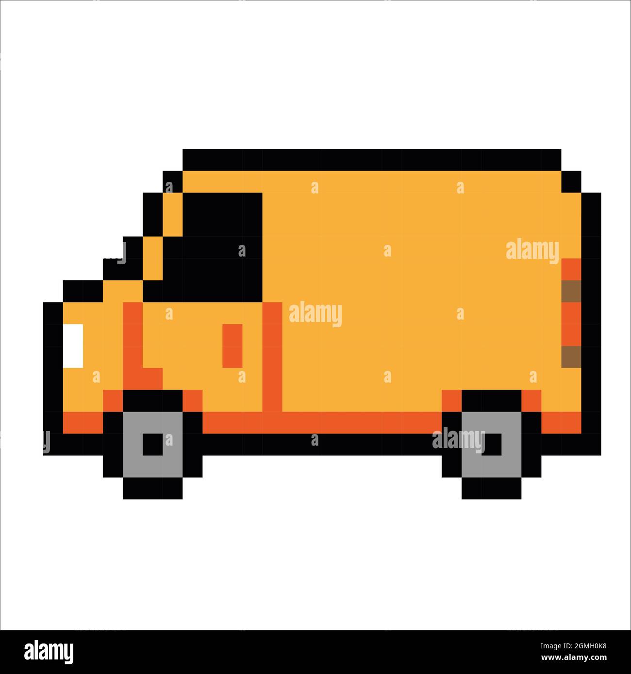 Illustration Of Black Van In Pixel Art Style Stock Vector, 43% OFF