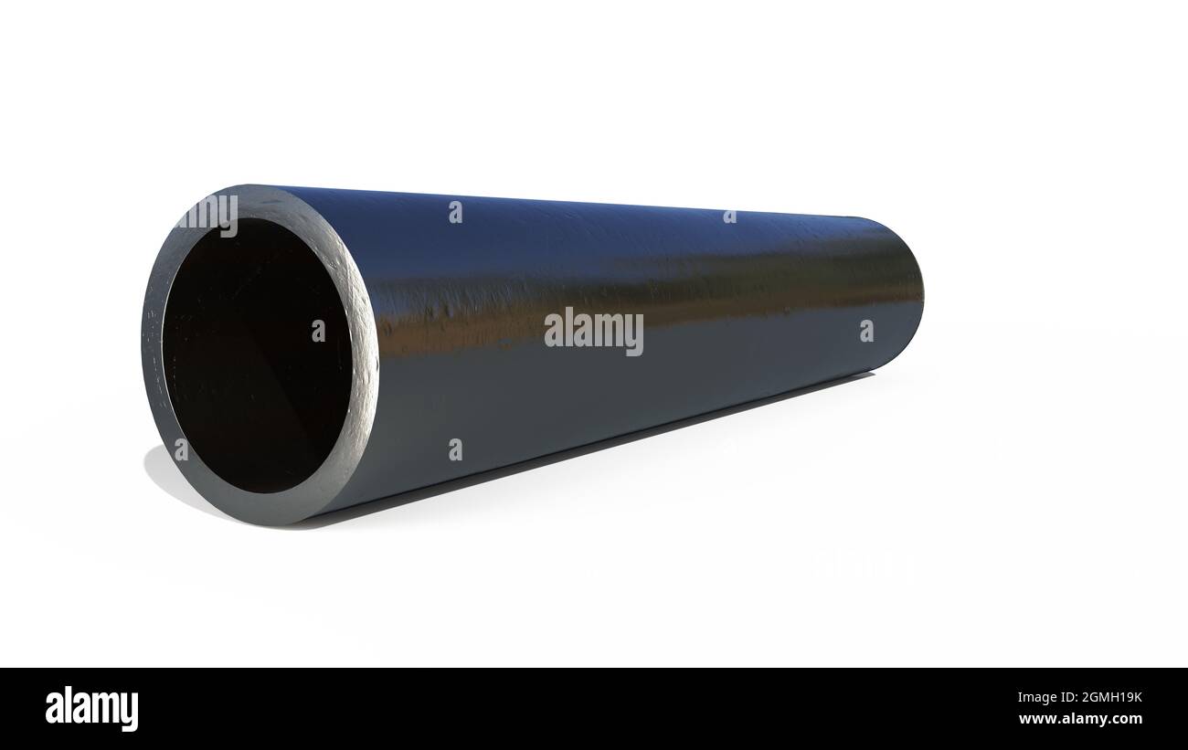 Round tube rolled metal - isolated cg industrial 3D illustration Stock ...