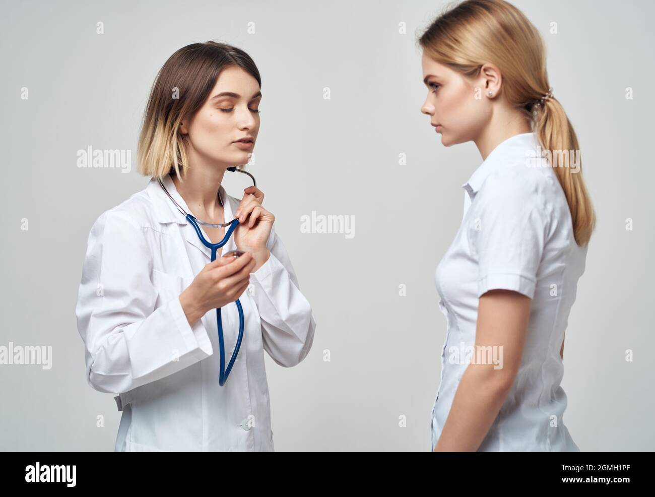 doctor stethoscope healing procedures isolated background Stock Photo ...